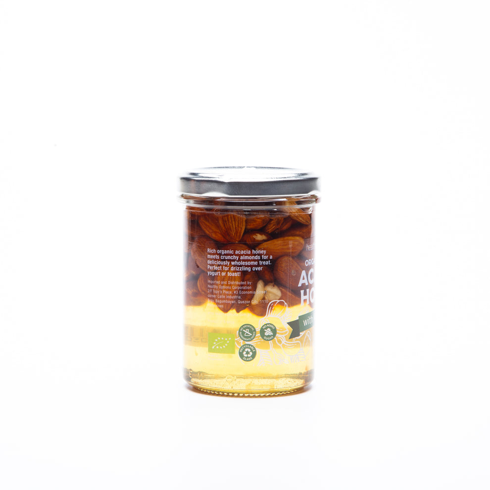 Healthy Options Organic Acacia Honey with Almonds 250g