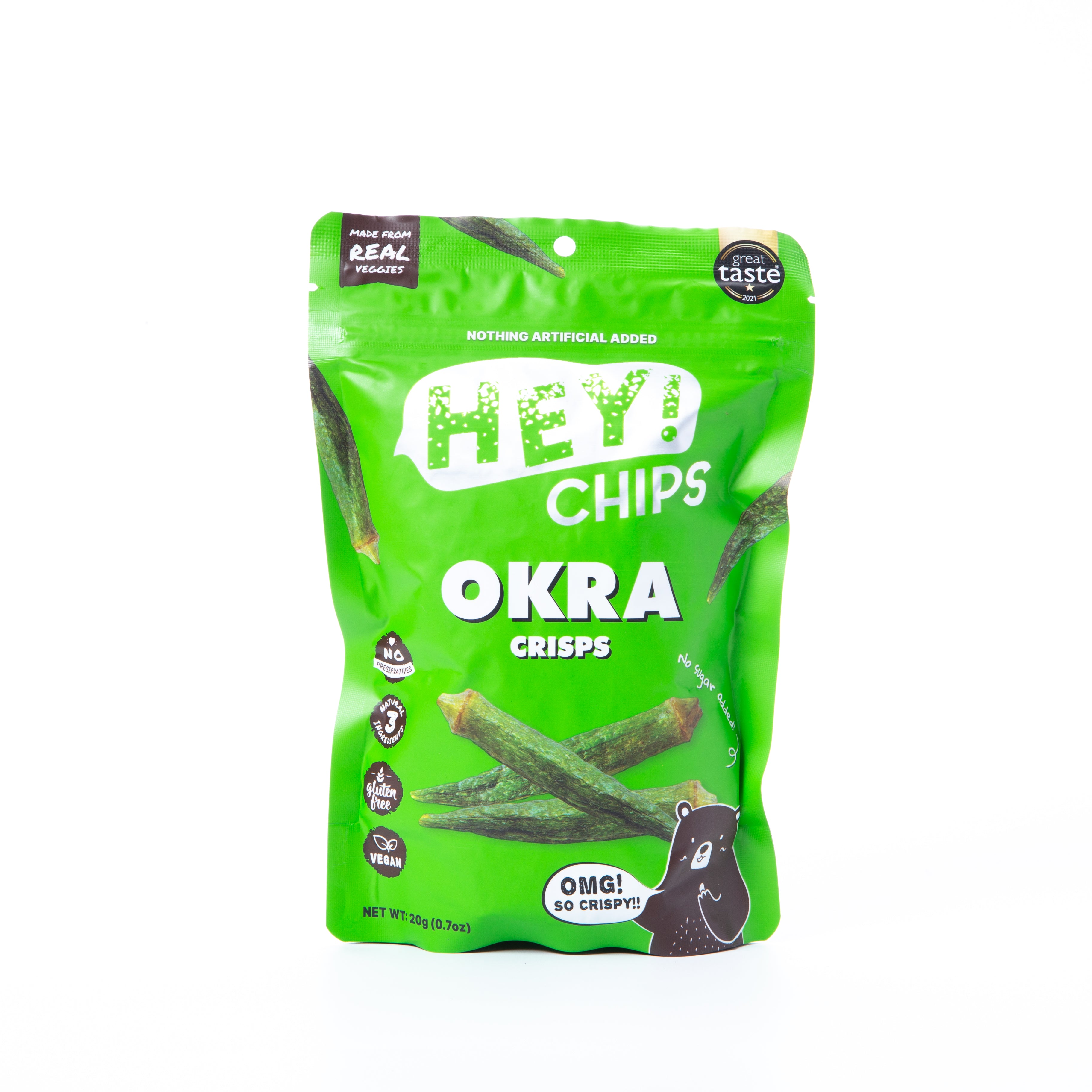 Hey! Chips Okra Crisps 20g – Healthy Options