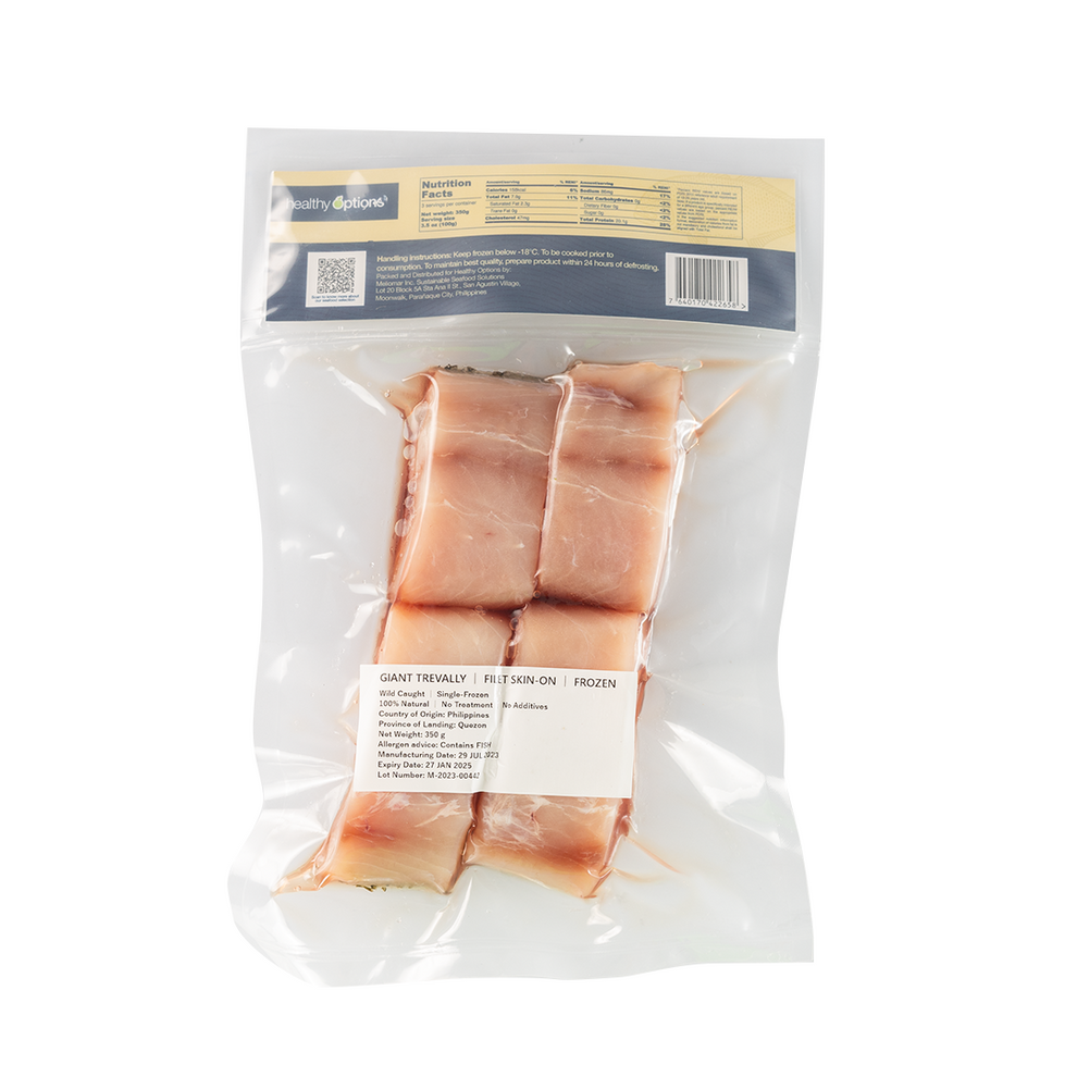 Frozen Artesmar Giant Trevally - Fillet, Skin on 350g – Healthy Options