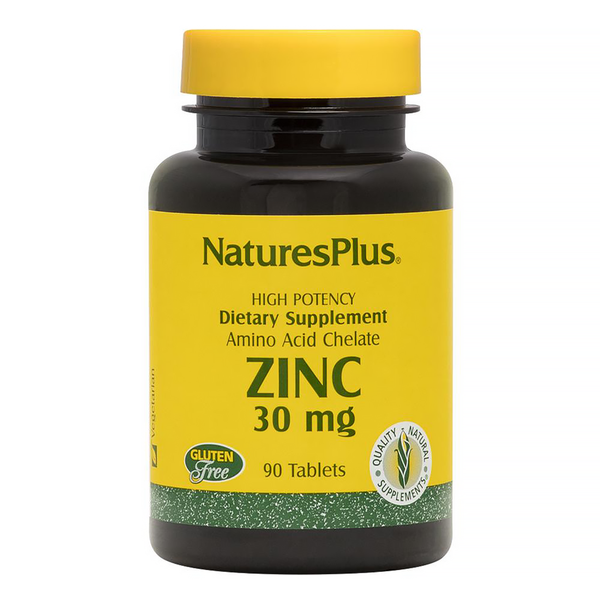 Nature's Plus Zinc 30mg 90 Tablets – Healthy Options