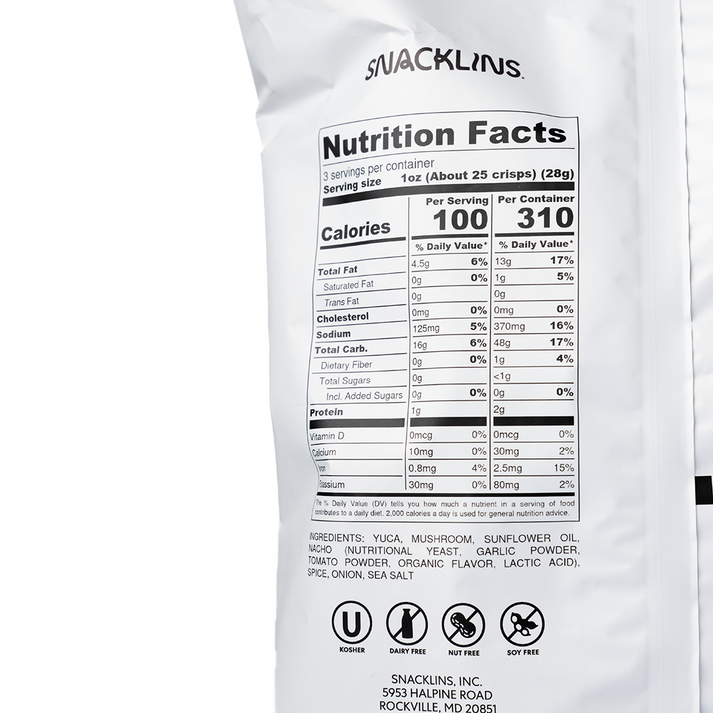 Snacklins Nacho Plant Crisps 85g – Healthy Options